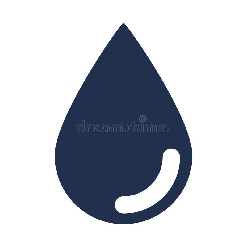 Blue drop silhouette stock vector. Illustration of silhouette - 254883276