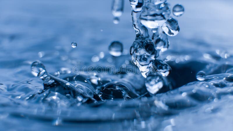 Blue Drop Water , Liquid Blue Water Drop Ripple Background Stock Photo ...