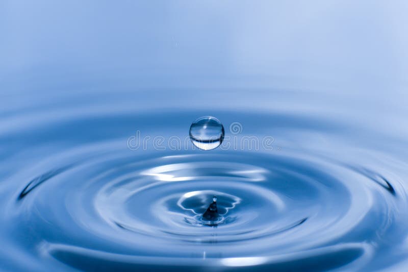Blue Drop Water , Liquid Blue Water Drop Ripple Background Stock Photo ...