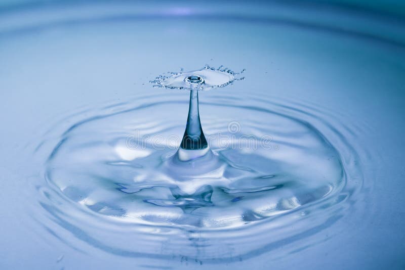 Blue Water Drop Splash stock image. Image of abstract - 127041345