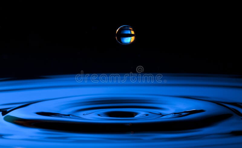 Blue Droplet stock photo. Image of spere, creation, vortex - 25318826