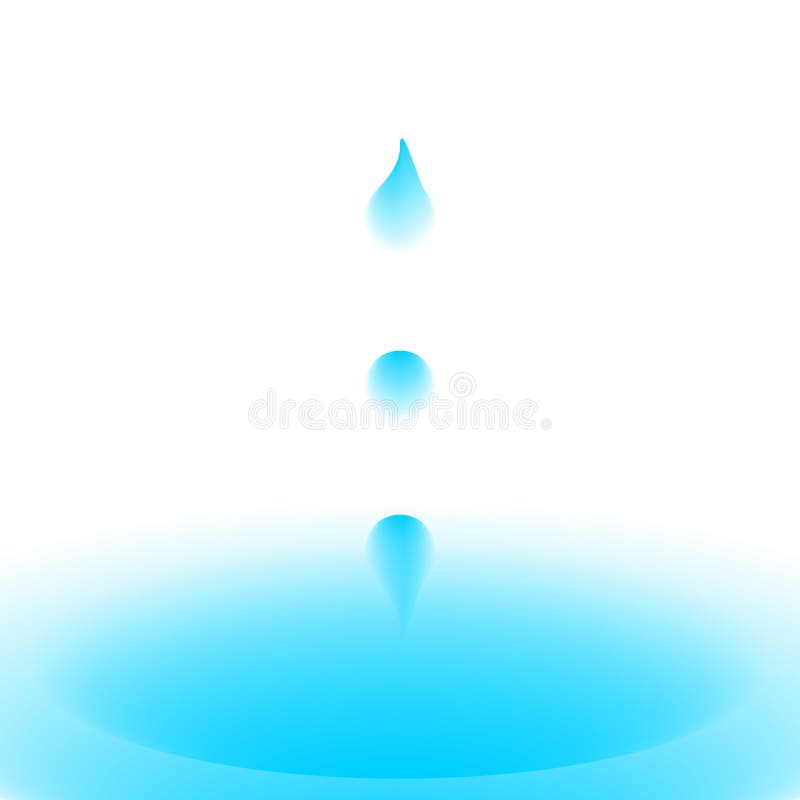 Blue Droplets Falling into Water Stock Vector - Illustration of arts ...