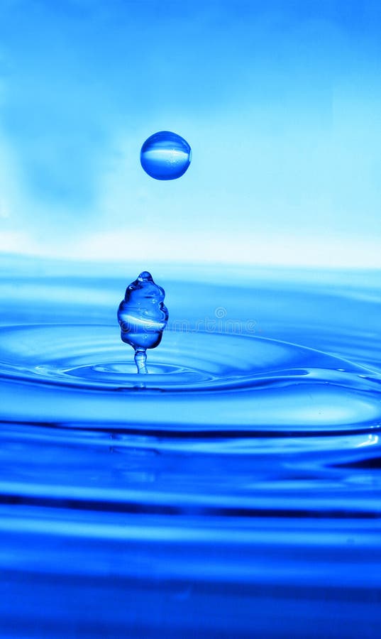 Water drop stock photo. Image of still, blue, splash - 23006926
