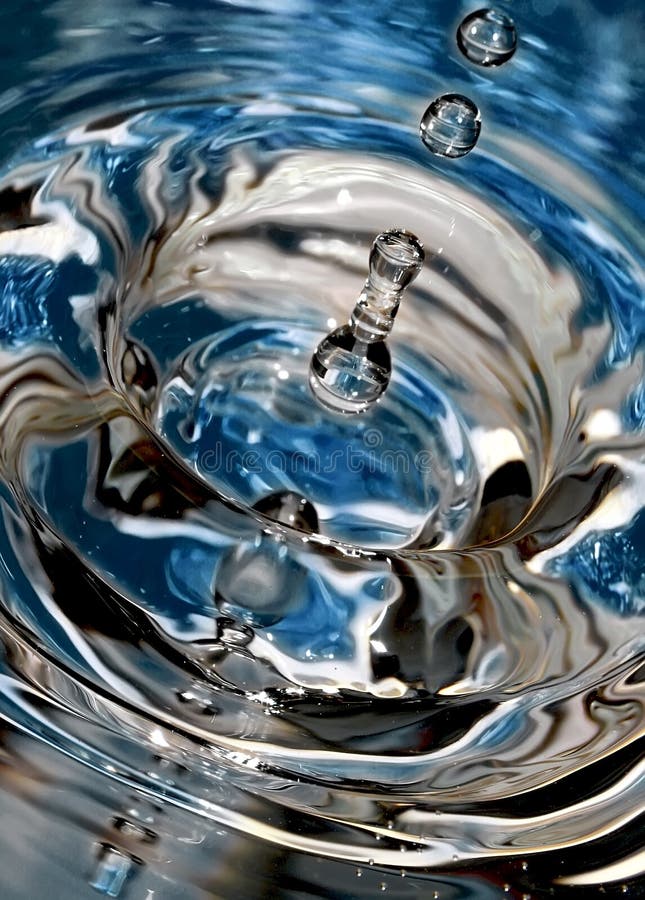 Blue drops. stock photo. Image of fountain, mirror, tear - 4466352