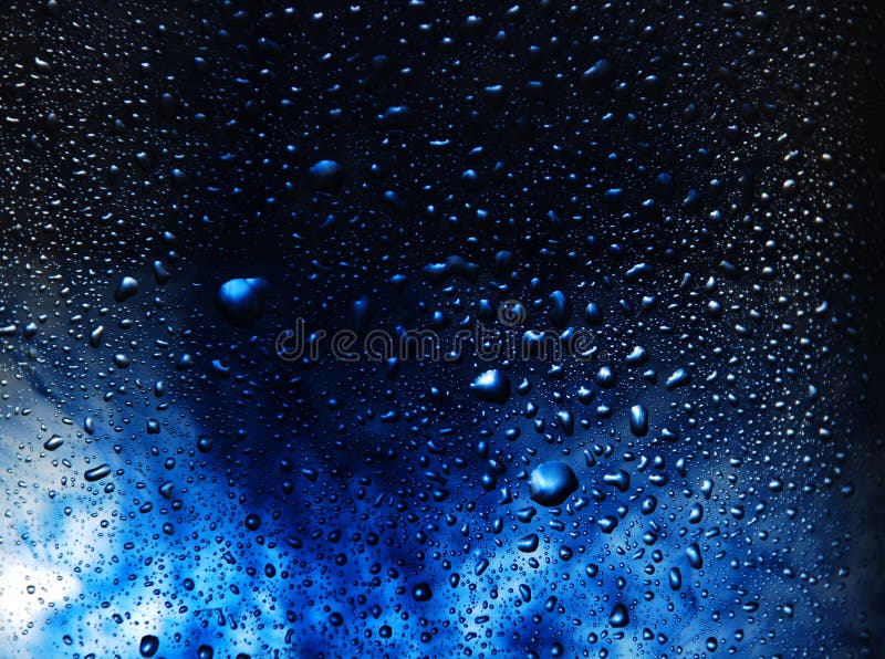 Blue drops stock image. Image of rain, blue, abstract - 7896133