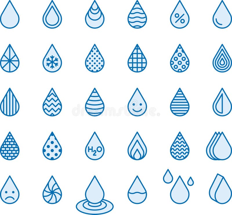 Blue drops stock vector. Illustration of colors, drought - 81801643