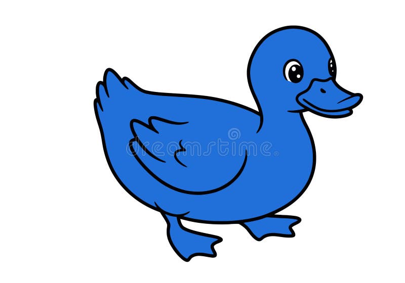 Blue Duck Clipart. stock photo. Illustration of cheerful - 360855098