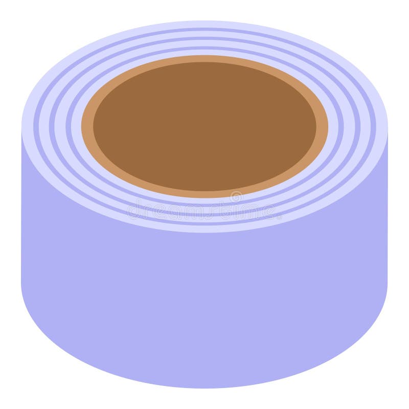 Blue Duct Tape Roll Standing Up Isometric View Stock Vector ...