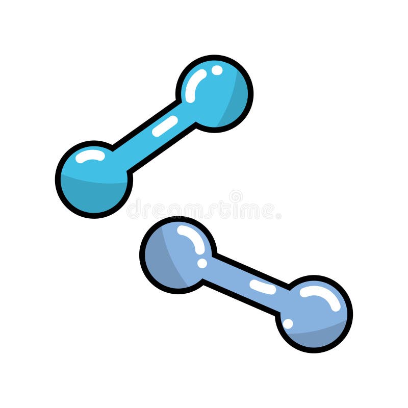 Blue Dumbbell Pair Icon. Vector Stock Vector - Illustration of icon ...