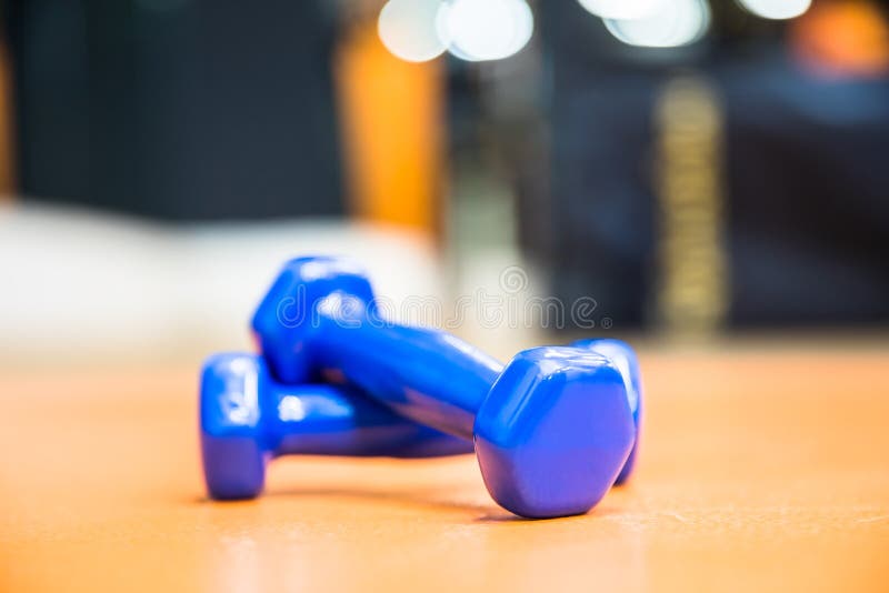 Blue Dumbbell Weight for Fitness Stock Image - Image of isolated ...