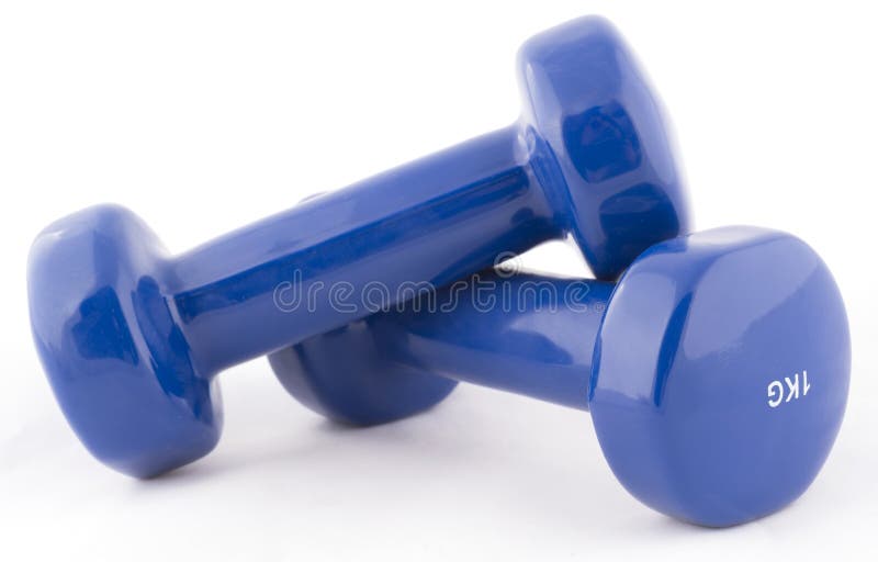 Blue dumbbells stock image. Image of sport, barbell, strength - 46771203
