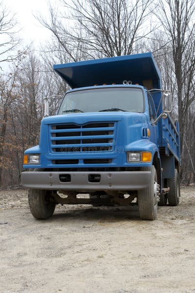Blue Dump Truck stock image. Image of freeway, move, distribution - 616953