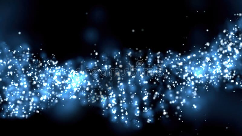 Blue Dust Particles Over Black Stock Illustration - Illustration of ...