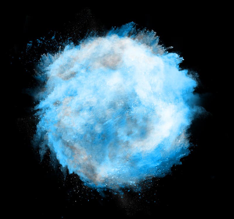 Blue dust sphere stock image. Image of closeup, explosion - 37638669