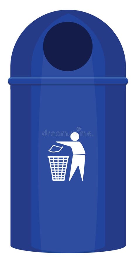 Dustbin Illustration Logo Vector Free Stock Vector - Illustration of ...