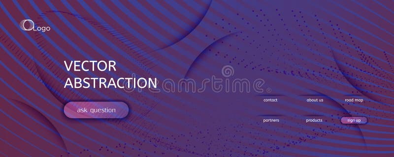 Blue Dynamic Abstract. Flow Shapes Banner. 3d Effect. Stock ...