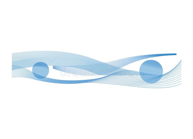 Blue Dynamic Abstract Lines Element Stock Illustration - Illustration ...
