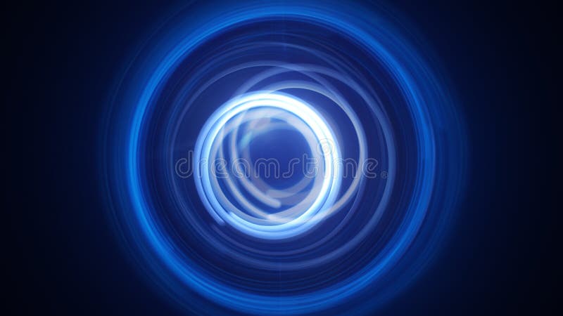 Blue Dynamic Light Circles Long Exposure Lightpainting Stock ...