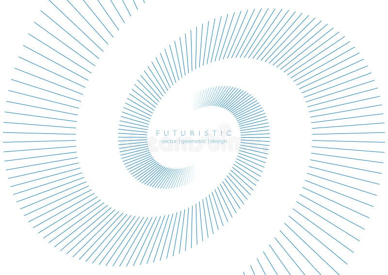 Blue Dynamic Swirling Lines Abstract Futuristic Tech Background Stock Image - Image of vector ...