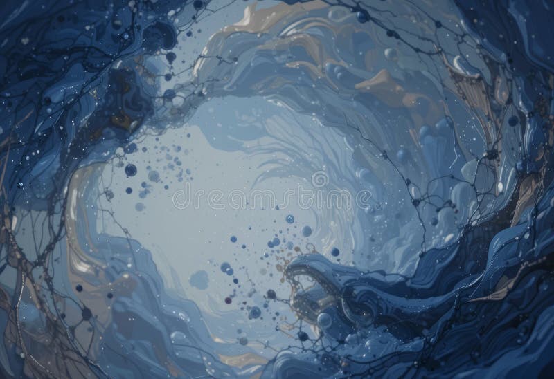 Blue Dynamic Wave Abstract Background. Blue Background. Stock Image ...