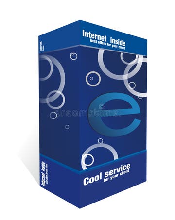 Blue E-box stock vector. Illustration of white, design, internet - 89295