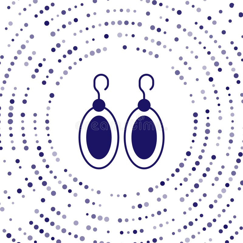 Blue Earrings Icon Isolated on White Background. Jewelry Accessories ...