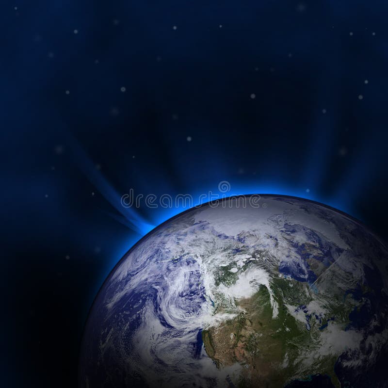 Blue Earth stock illustration. Illustration of dark, space - 11152815