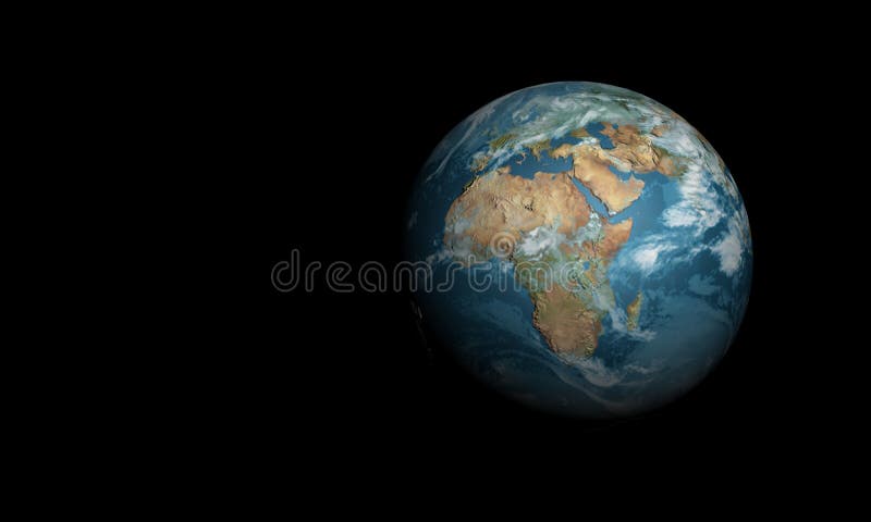 Earth with Blue Atmosphere stock illustration. Illustration of planets ...
