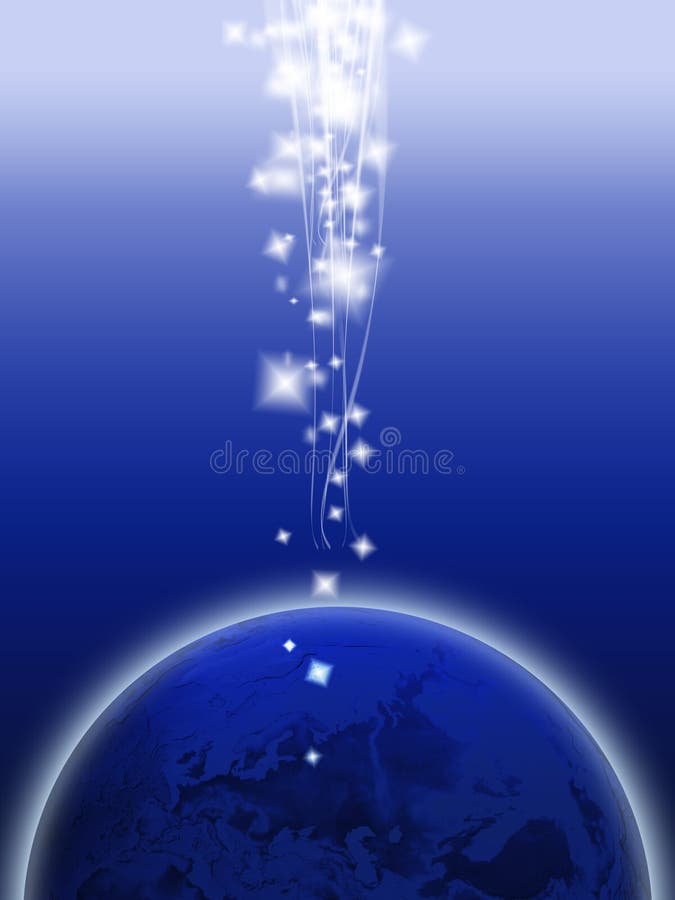 Earth and stars stock vector. Illustration of blue, elements - 5033185