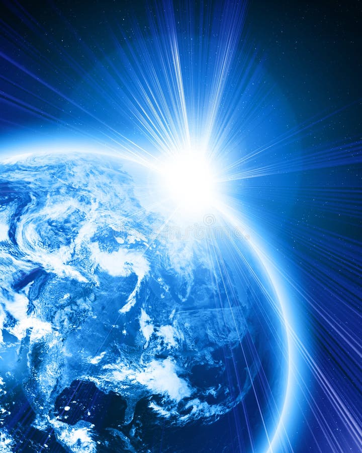 Blue earth stock illustration. Illustration of universe - 4179740