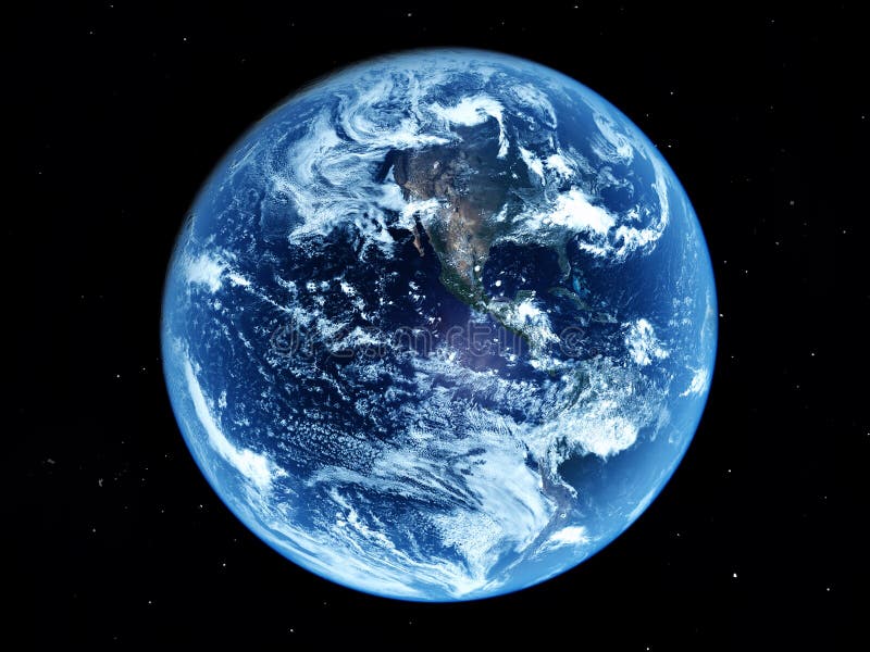 Earth in space stock illustration. Illustration of world - 3292257