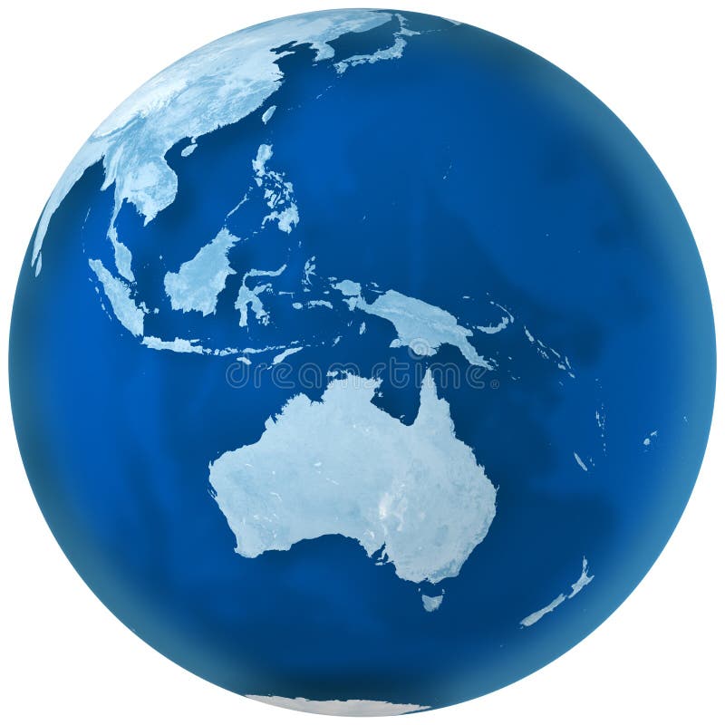Blue Earth Australia stock illustration. Illustration of earth - 25297700