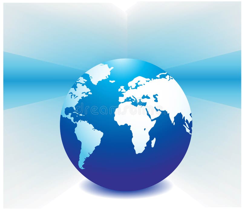 Blue Earth With Color Background Stock Photos - Image: 13296683
