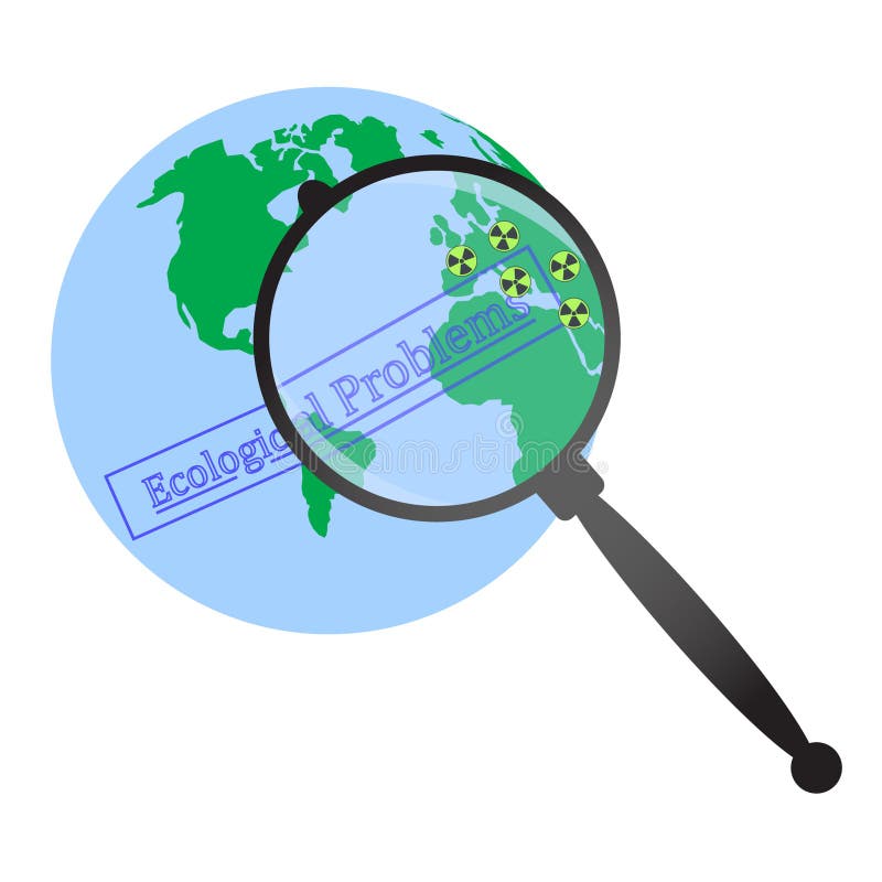 Blue Earth and Ecological Problem Stock Vector - Illustration of ...