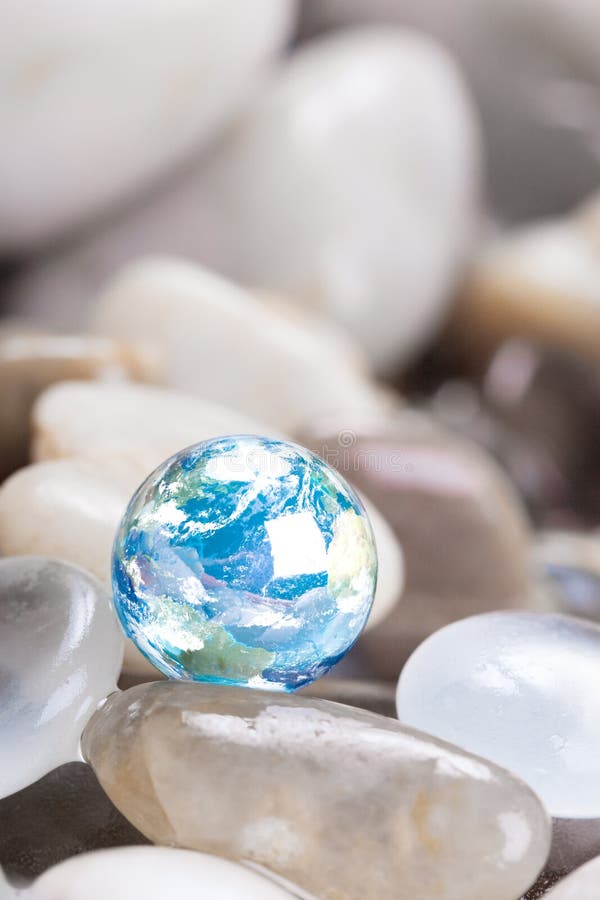 Blue Earth with Glass Stones Stock Photo - Image of nature, abstract ...