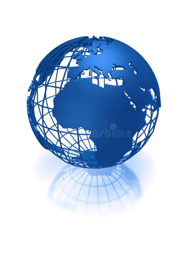 Blue Globe 2 stock vector. Illustration of earth, sphere - 12657355