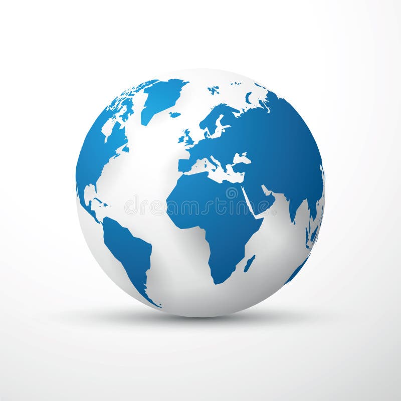 Blue earth globe stock illustration. Illustration of planet - 86897208