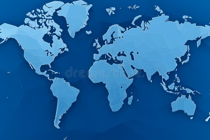 Blue Earth Map Digital Connections Background Generative Ai Stock ...