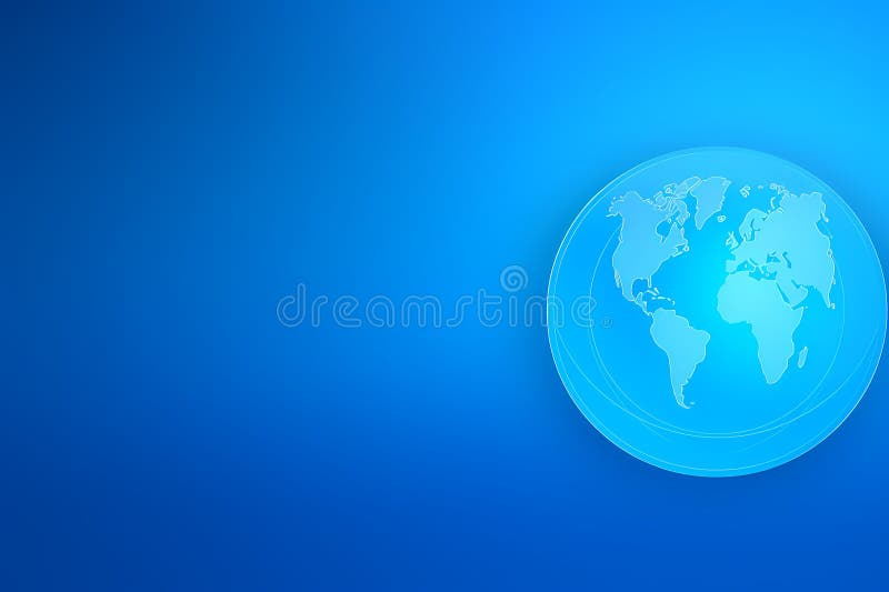 Blue Earth Map Globe Digital Connections Background Generative Ai Stock ...