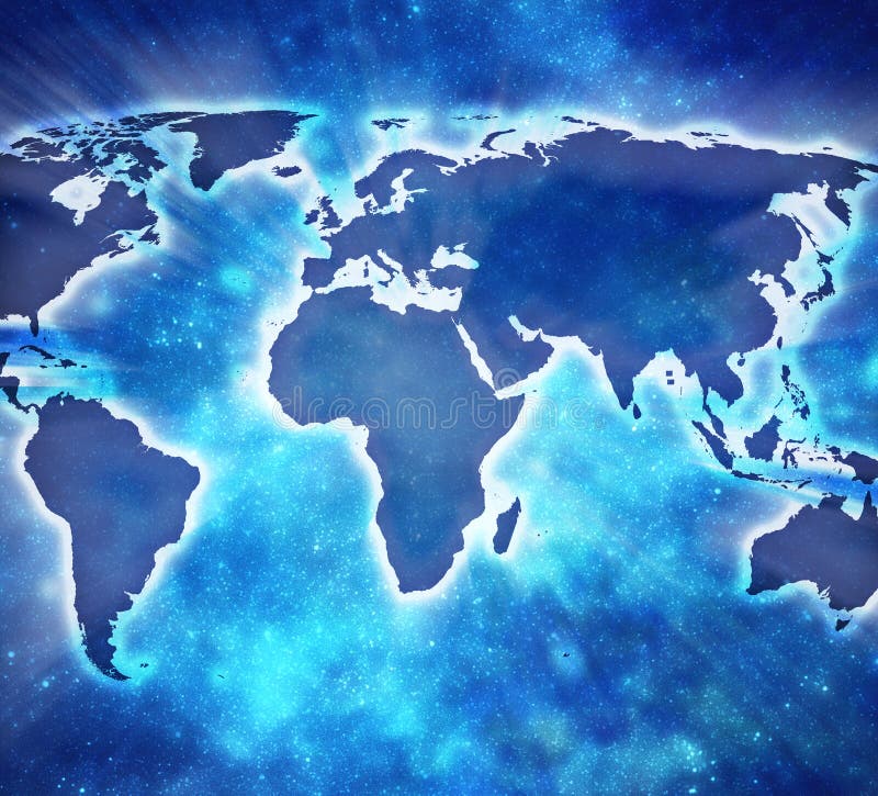 Blue earth stock illustration. Illustration of north - 32652431