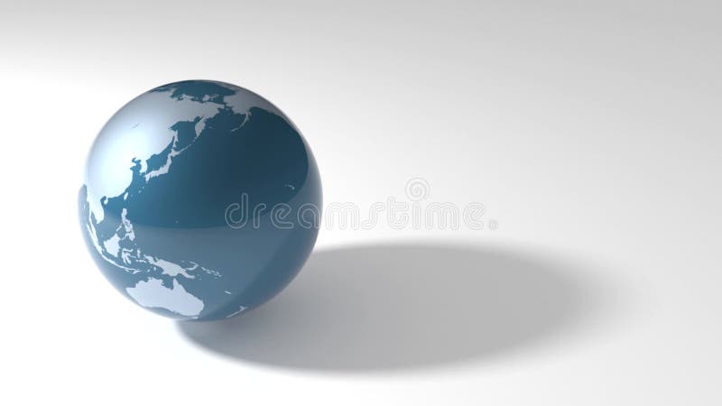 Blue Earth Marble Spinning Loop. High Quality Stock Video - Video of ...