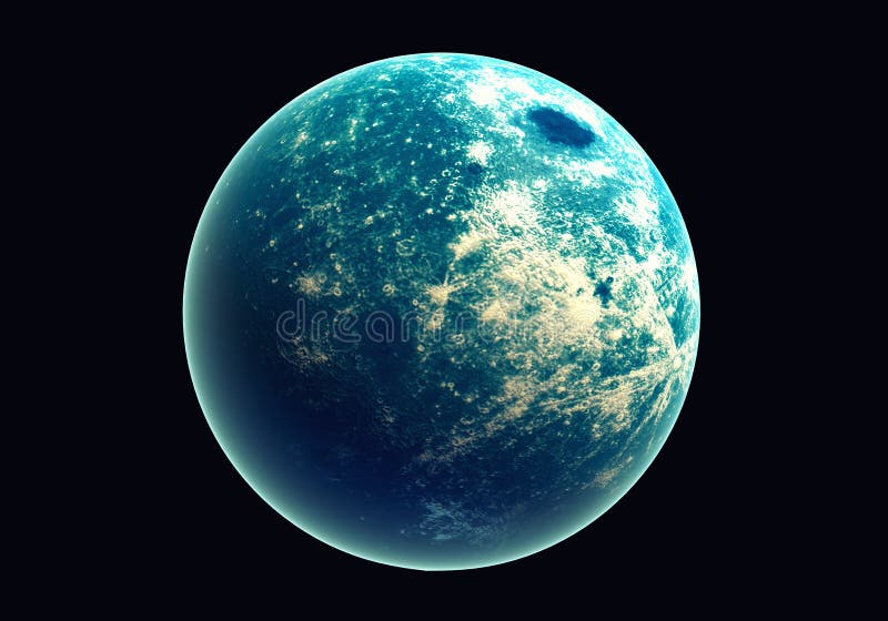 Blue Earth in Space and Galaxy. Globe with Outer Glow Ozone and White ...