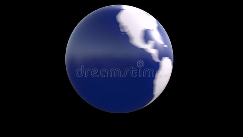 Blue Turning World Animation Stock Video - Video of animation ...