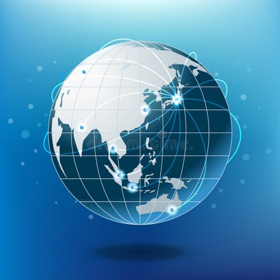 Blue earth, vector stock vector. Illustration of beautiful - 27536362