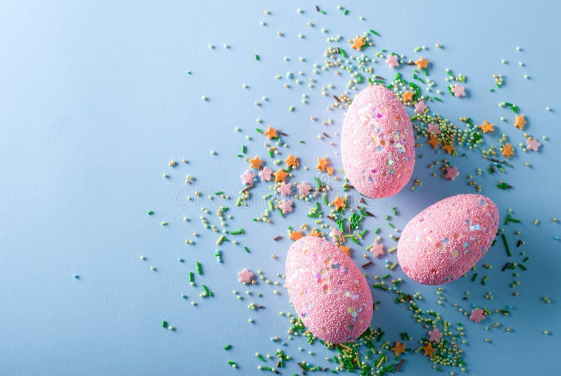 Blue Easter Egg on a Blue Background Stock Image - Image of decoration ...