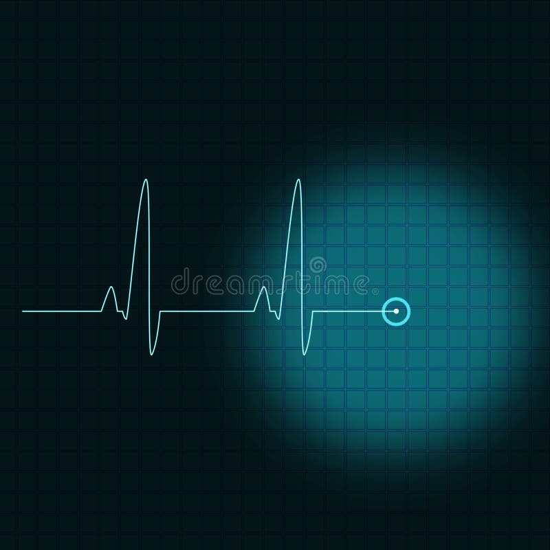 Blue ECG stock illustration. Illustration of life, cardio - 2325572