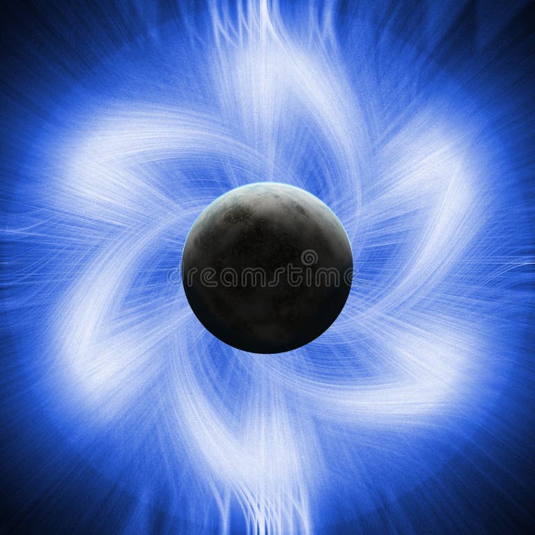 Blue eclipse stock illustration. Illustration of planet - 2215064