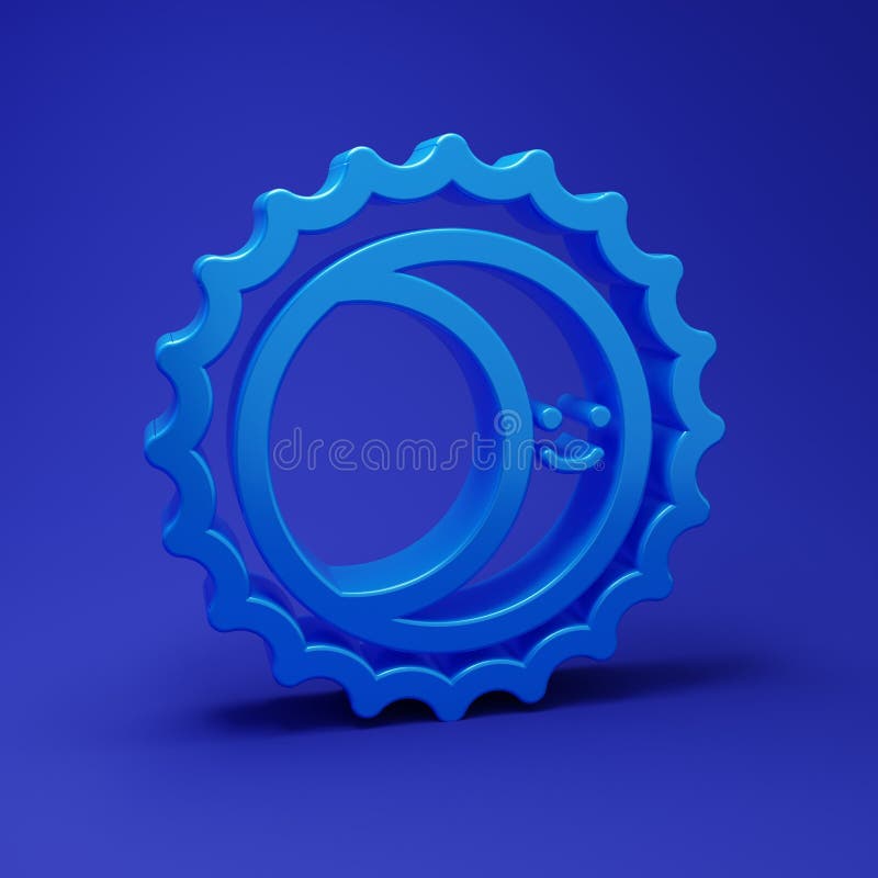 Blue Eclipse of the Sun Icon Isolated on Blue Background. Total Sonar ...