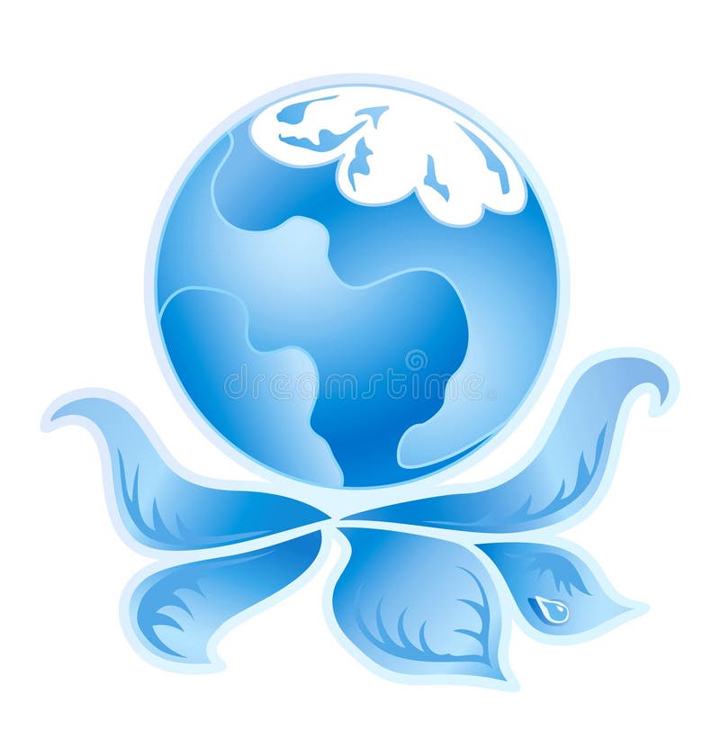 Blue Ecology Logo 3 stock vector. Illustration of isolated - 21252340