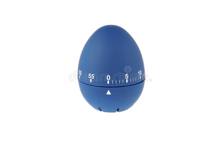 Blue Egg Timer Countdown for Boiled Eggs Stock Image - Image of ...